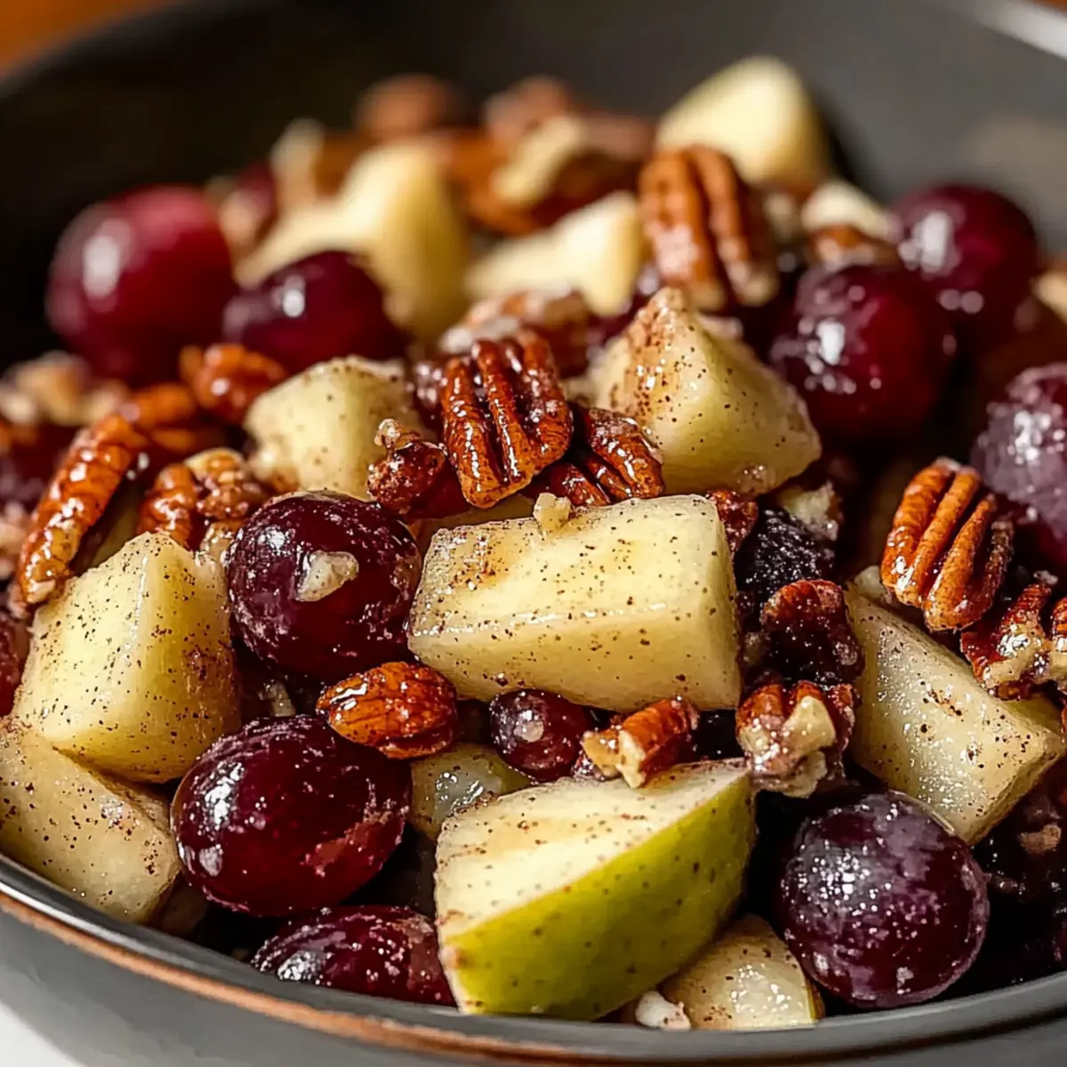 Cinnamon Apple Grape Salad with a Crunchy Nut Twist – FHFOODHEALTH