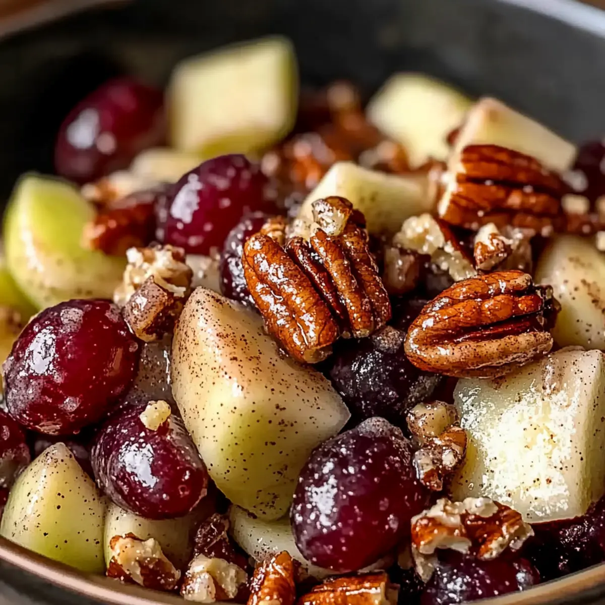 Cinnamon Apple Grape Salad with a Crunchy Nut Twist – FHFOODHEALTH